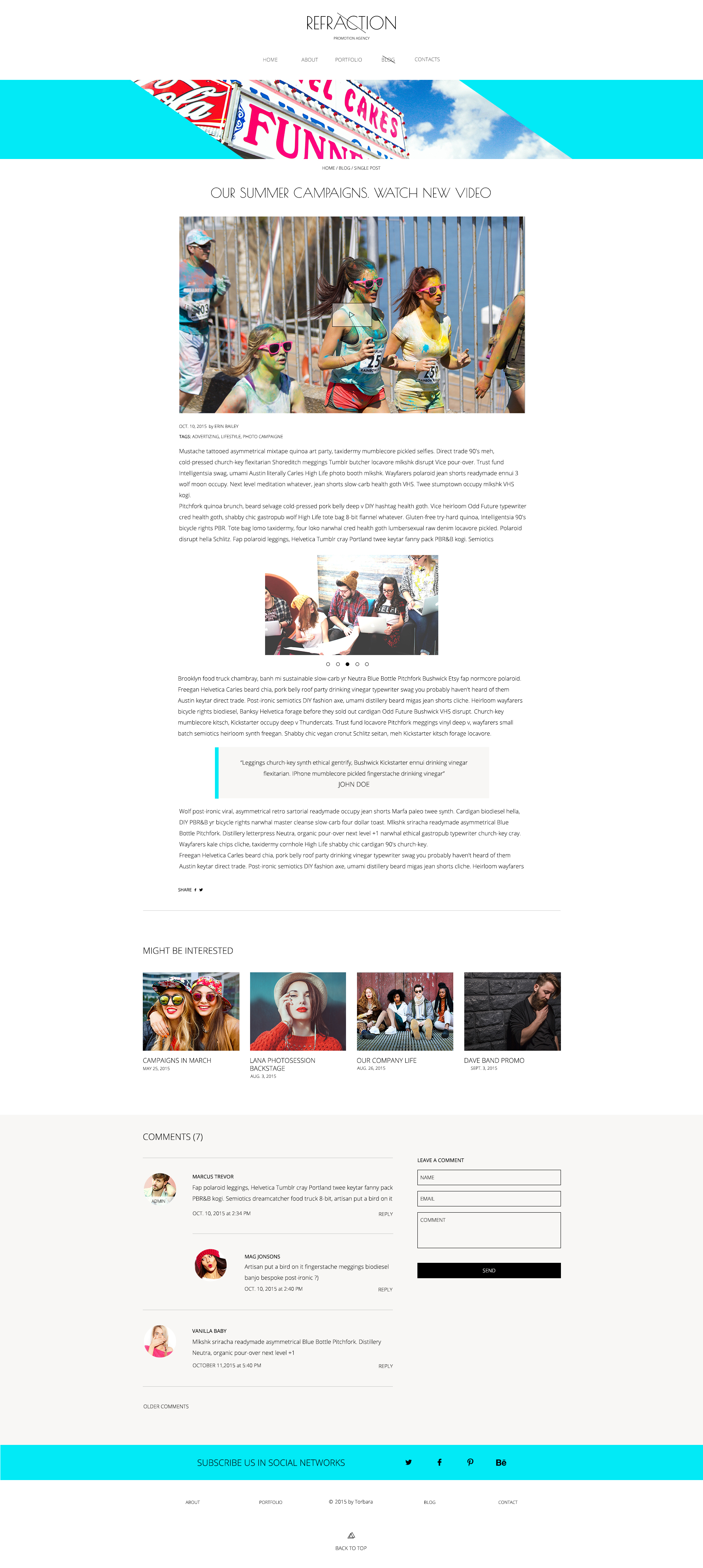 Refraction — Unique & Creative PSD Theme by torbara | ThemeForest